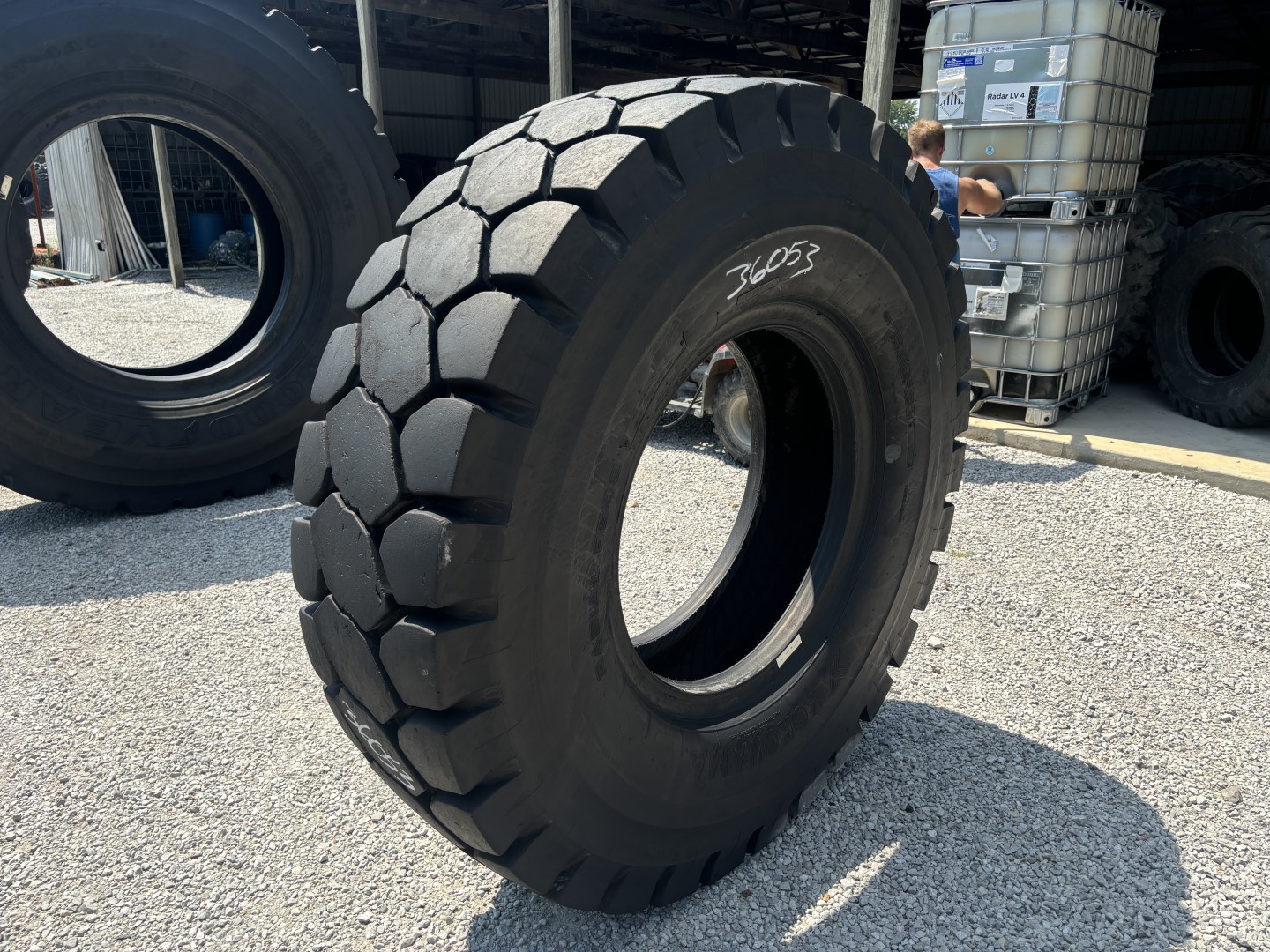 18.00R33 Yokohama OTR Tire E-4 RB42 2-Star CONDITION: UsedTREAD DEPTH ...