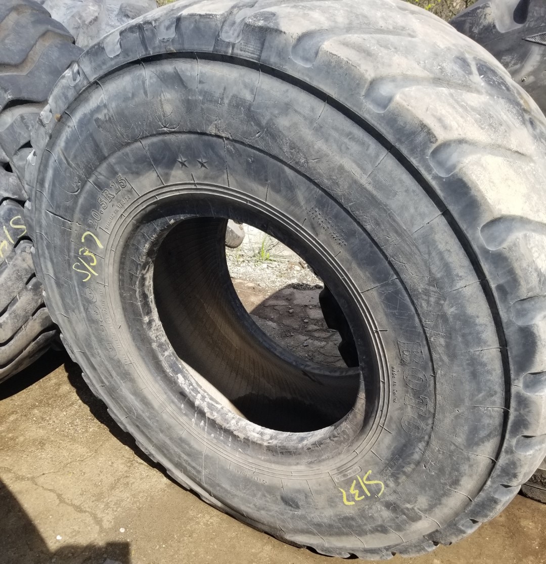 20.5R25 Boto OTR Tire E-4 L-4 GCB5 1-Star CONDITION: UsedTREAD DEPTH: 11/32ndsDETAILS: Clean ...