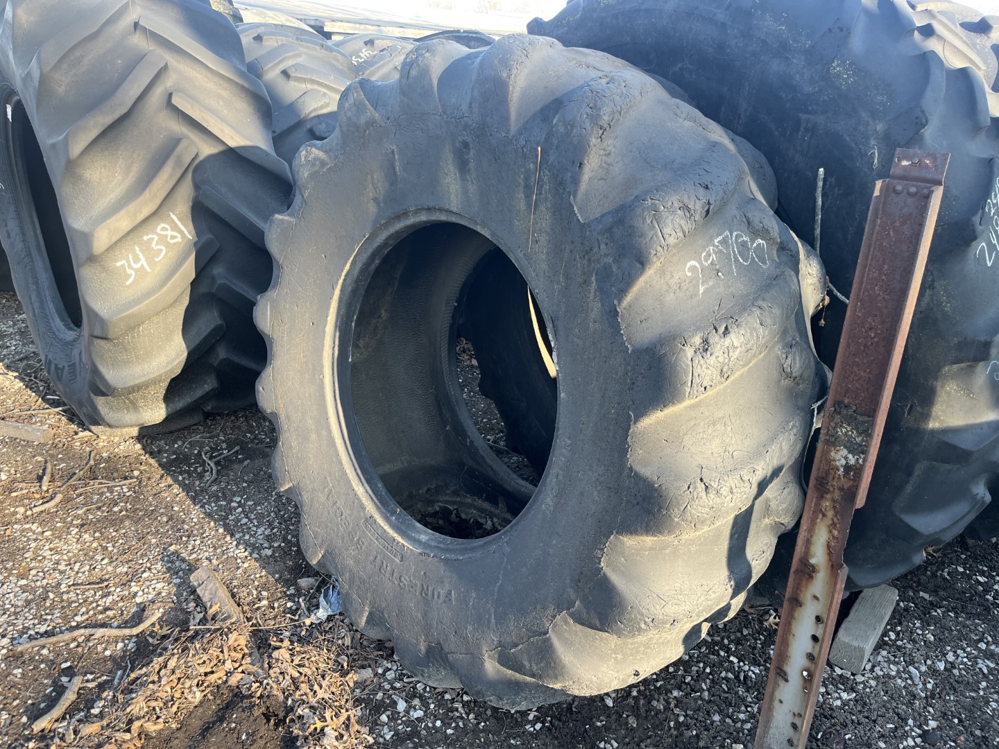 24.5X32 Firestone OTR Tire LS-2 Forestry Special CRC 16-Ply CONDITION ...