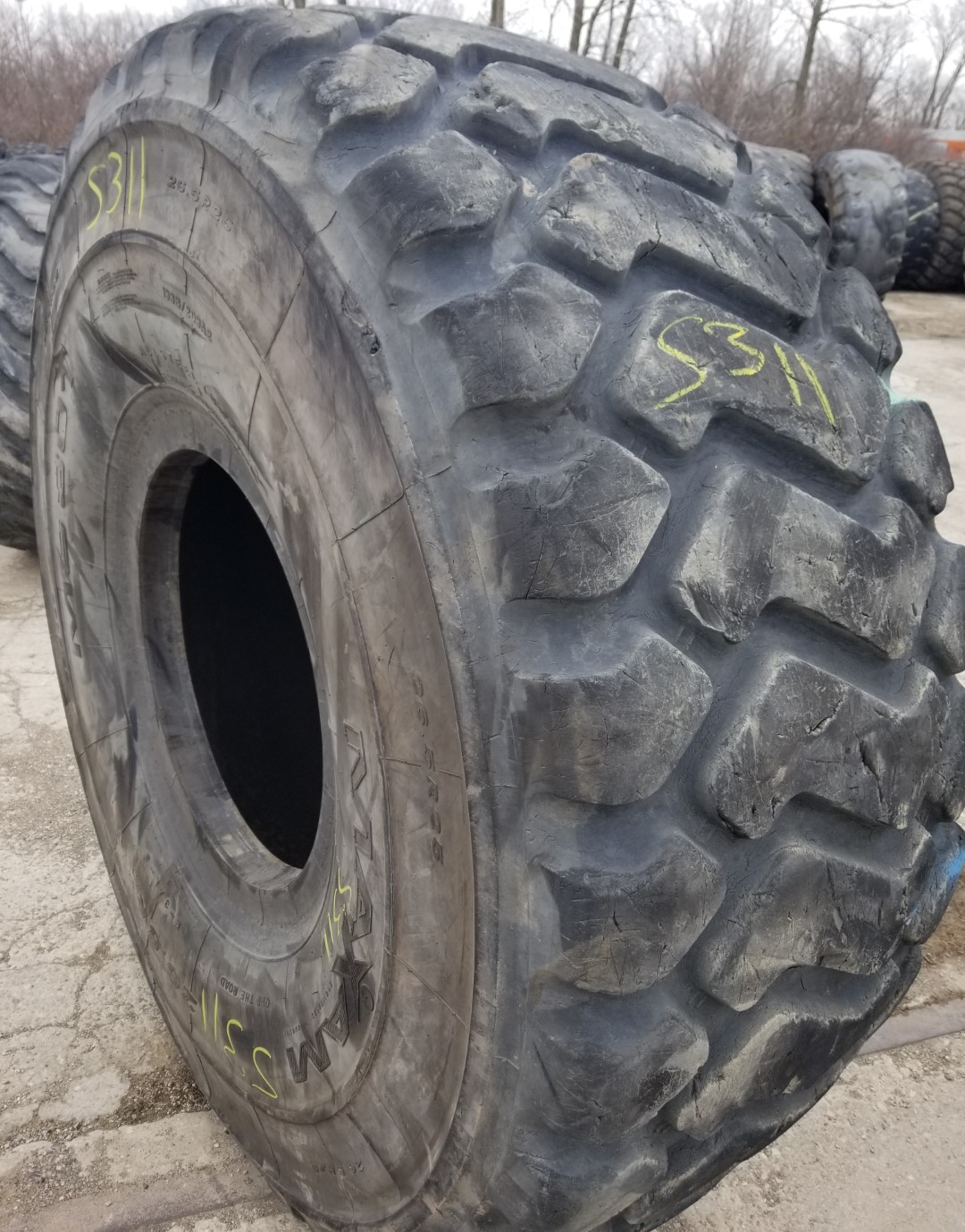 26.5R25 Maxam OTR Tire E-3 L-3 MS301 2-Star CONDITION: UsedTREAD DEPTH ...