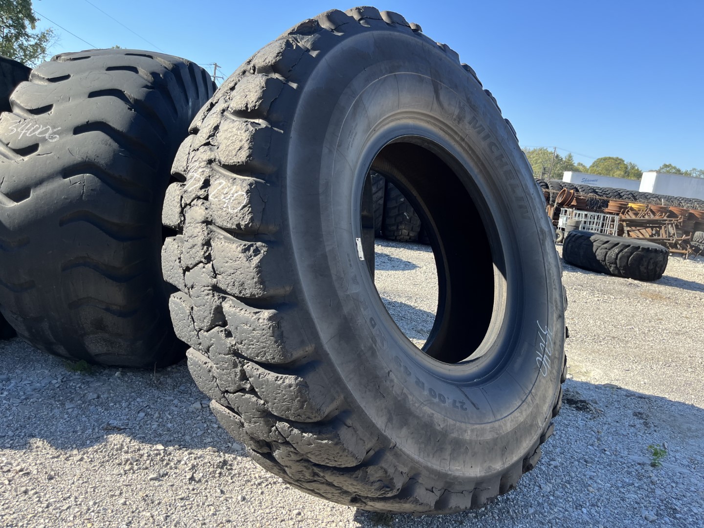27.00R49 Michelin OTR Tire E-4 XDR 2-Star CONDITION: UsedTREAD DEPTH ...